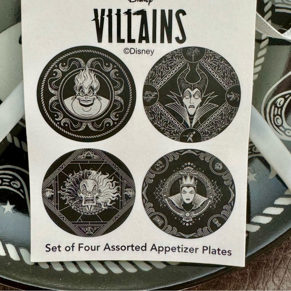 Disney | Holiday | Disney Villains Assorted Appetizer Plate Set | Poshmark